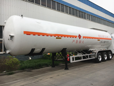 52.6CBM Liquefied Natural Gas Tank LNG Tanker Transport Semi Trailer