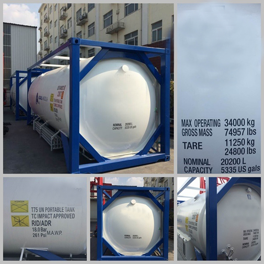 Lox/Lin/Lar/Lco2 / LNG/LC2h4 ISO Tank Container (LOX/LIN/LAR/LCO2 ...